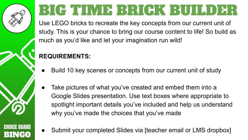 EMC2 Choice Board Bingo – EMC2 Learning